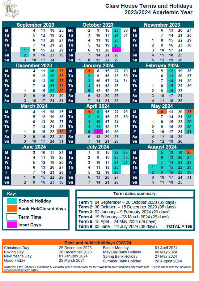 Term dates & Inset days 2023-2024 – Chard NNI & School's Out