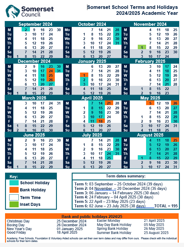 Term dates & Inset days 2023-2024 – Chard NNI & School's Out